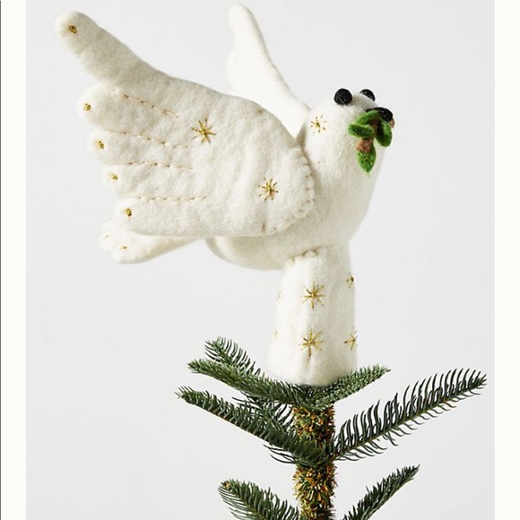 Anthropologie | Holiday | Anthropologie Felted Dove Tree Topper | Poshmark